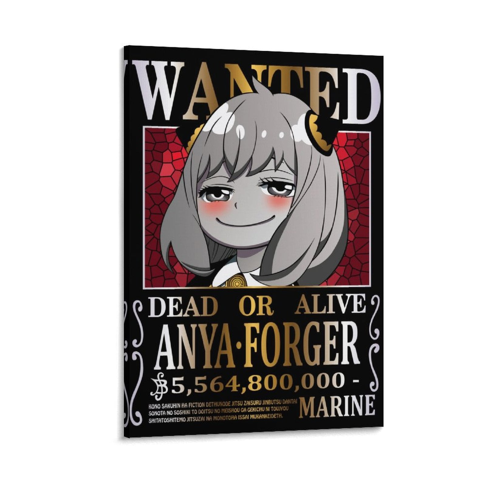 Anime Wanted Poster Anya Forger Spy X Family Canvas Art Poster and Wall ...