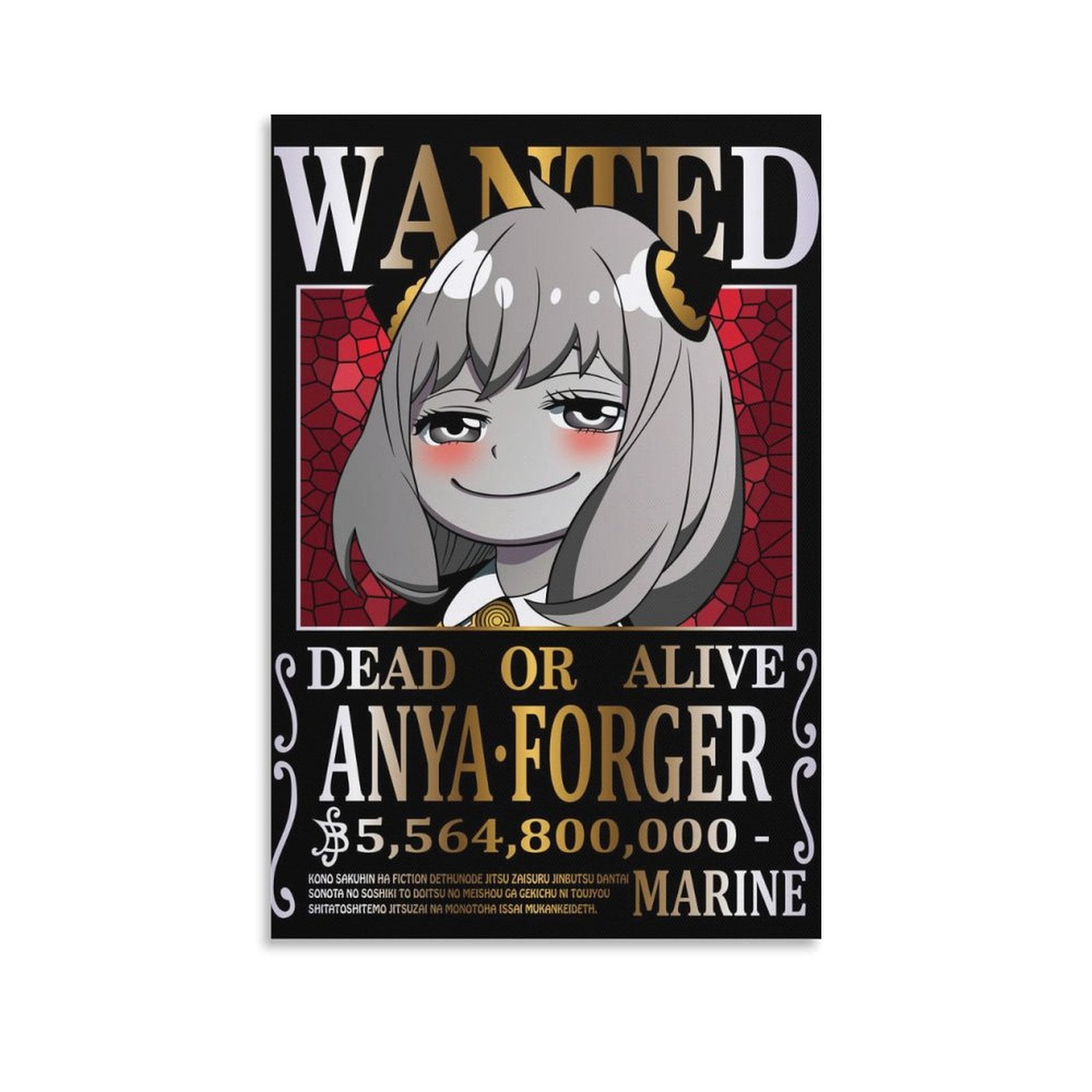 Anime Wanted Poster Anya Forger Spy X Family Home Decor Poster Wall Art ...