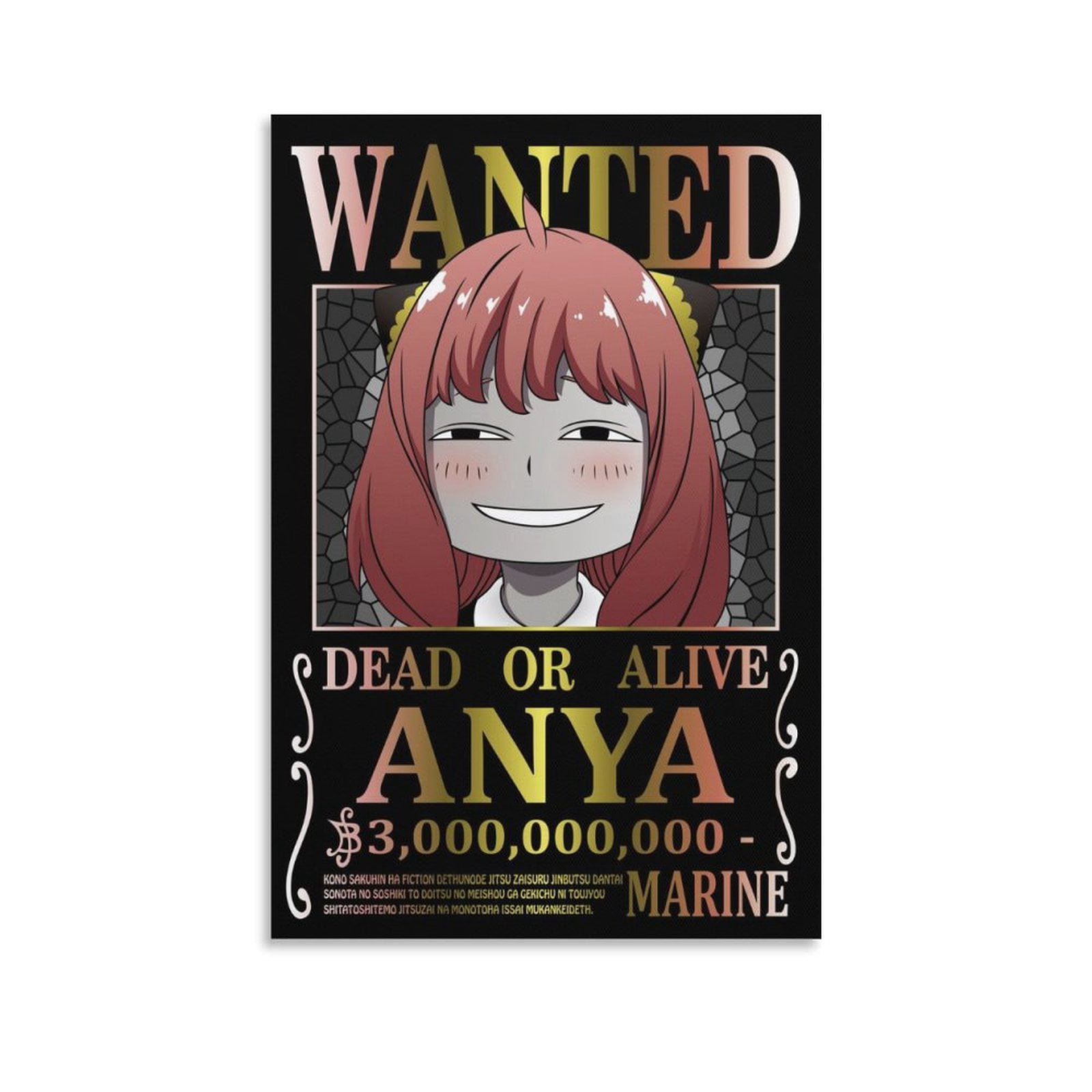 Anime Wanted Poster Anya Room Aesthetic Poster Print Art Wall Painting ...