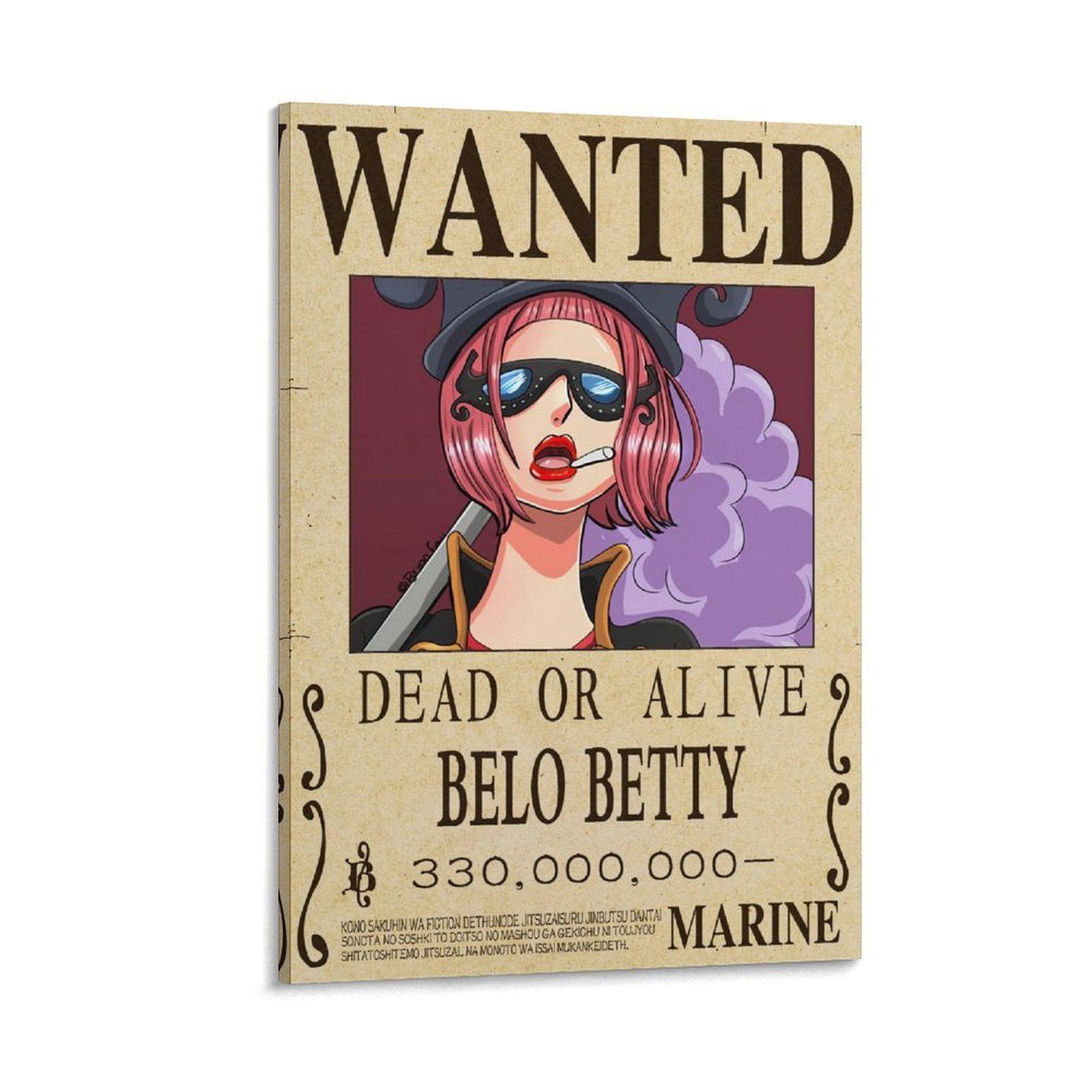 Anime Wanted Poster BETTY Painting On Canvas Wall Art Poster Scroll ...