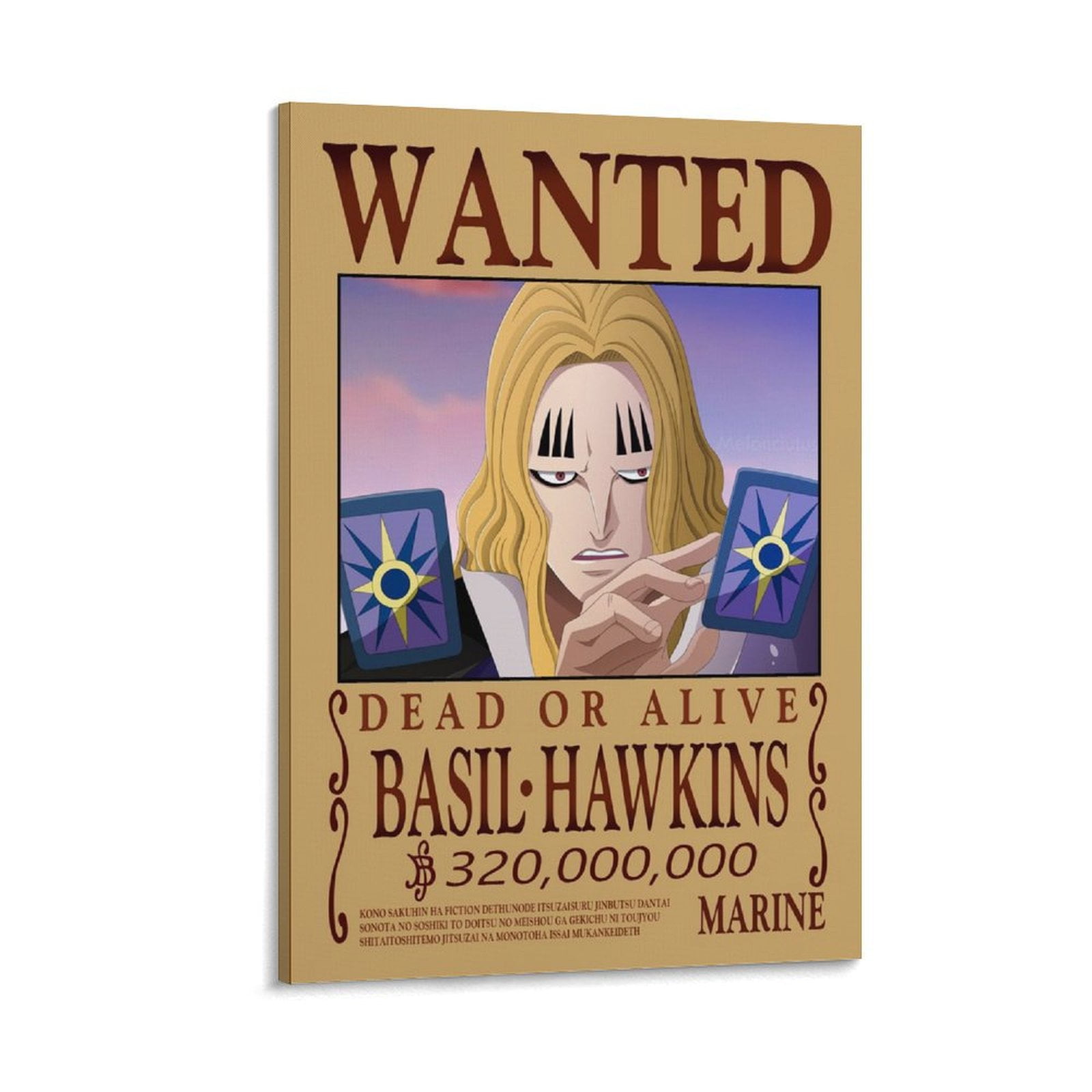 Anime Wanted Poster Basil Hawkins Canvas Poster Wall Art Picture Prints ...