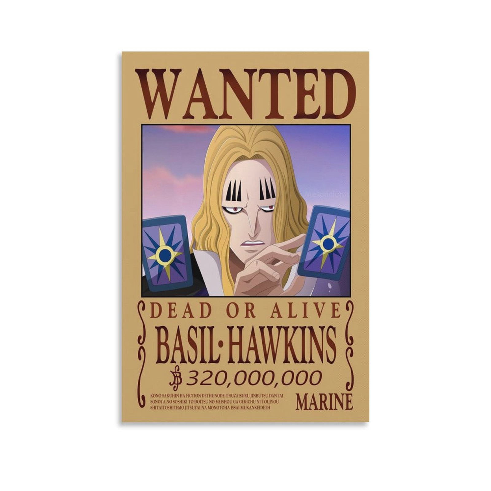 Anime Wanted Poster Basil Hawkins Posters Art Print Wall Photo Paint ...