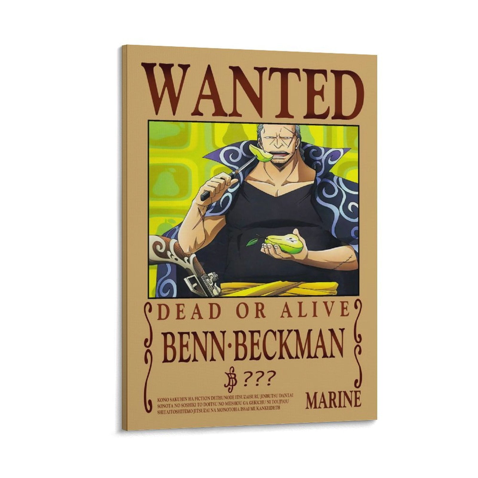 Anime Wanted Poster Ben Beckman Print Photo Art Painting Canvas Poster ...