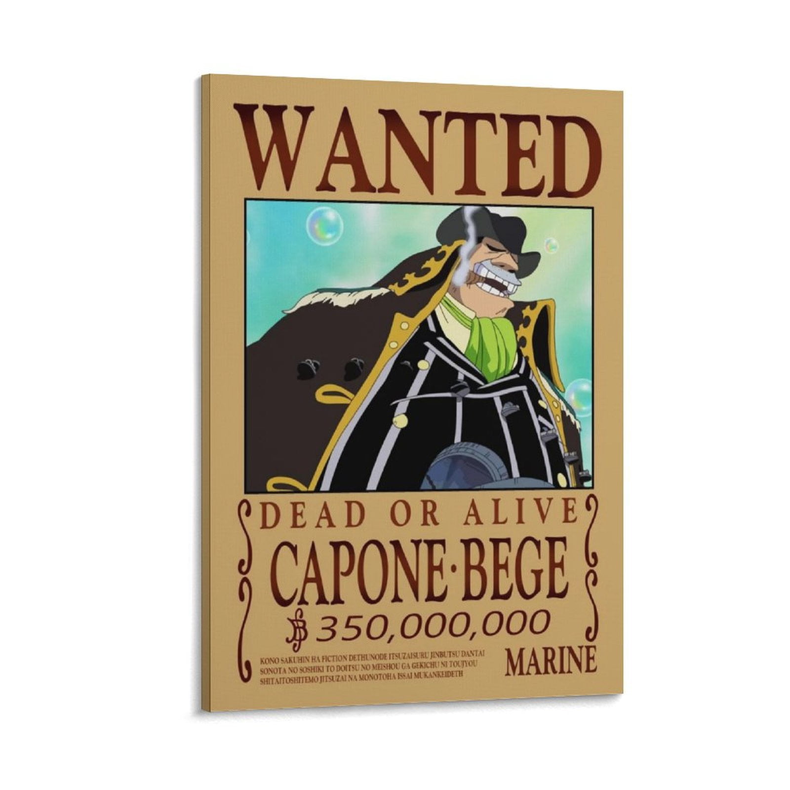 Anime Wanted Poster Capone Bege Canvas Wall Art Prints Poster Gifts ...