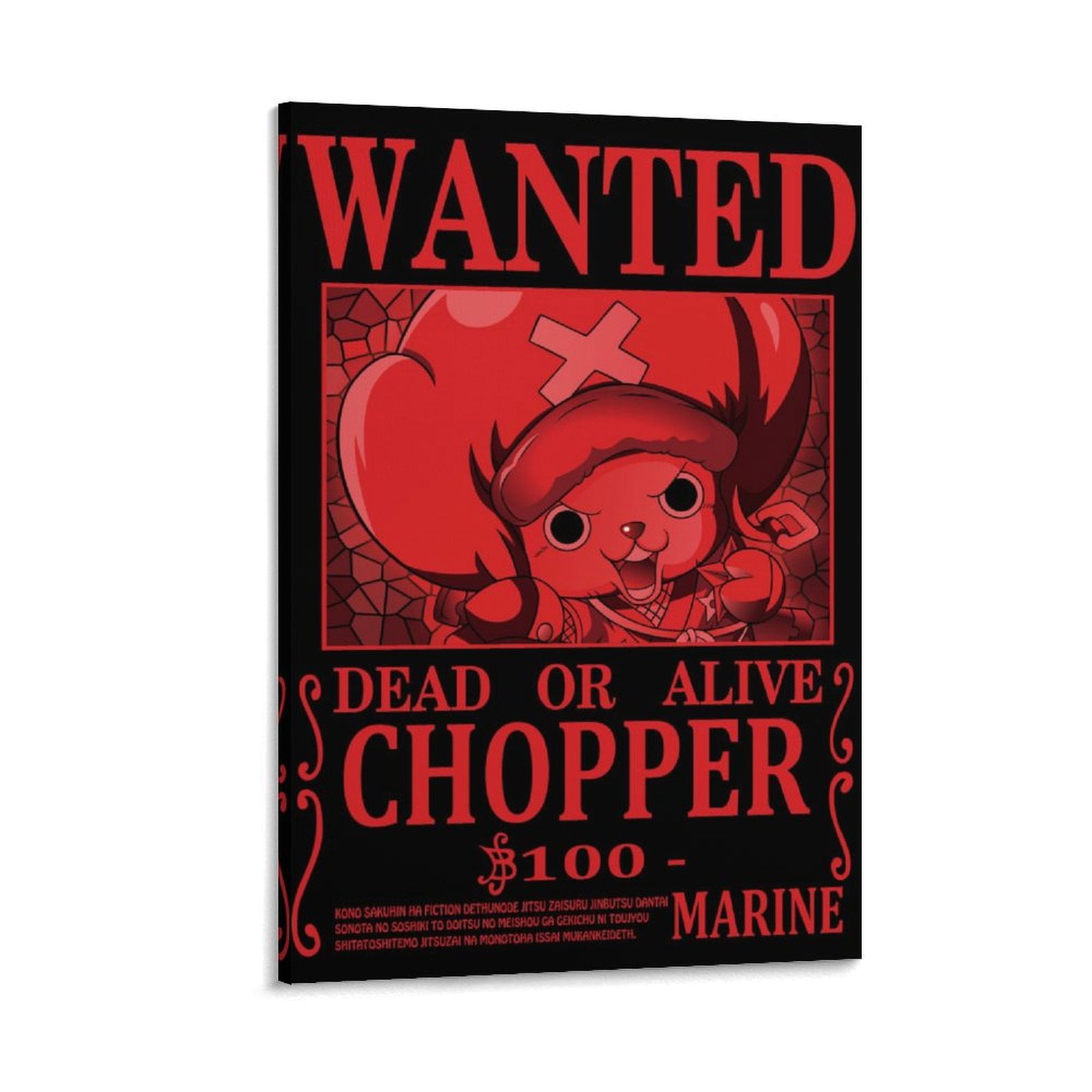 Anime Wanted Poster Chopper 3 Canvas Wall Art Poster Decorative Bedroom ...
