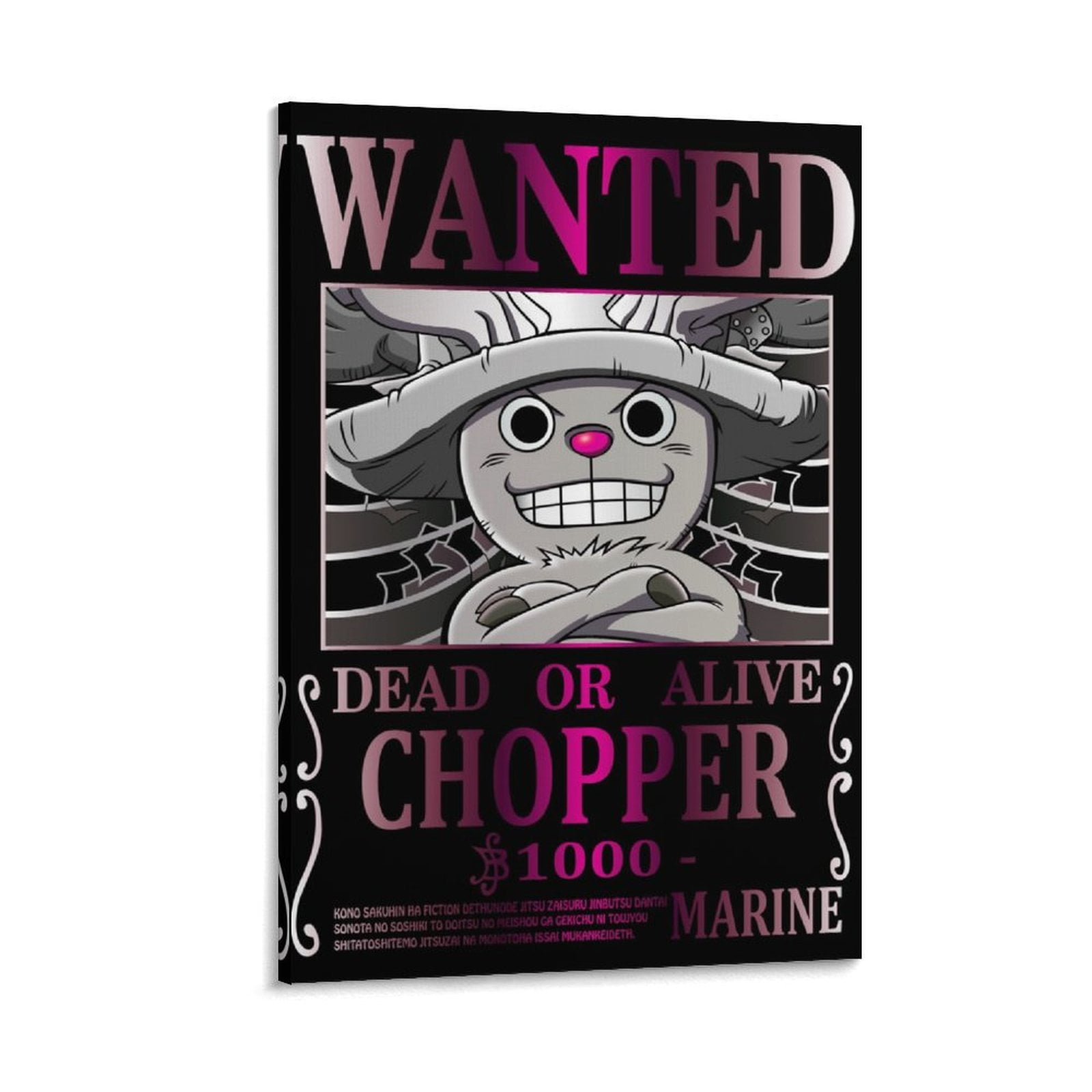 Anime Wanted Poster Chopper Posters Wall Art Painting Canvas Gift ...