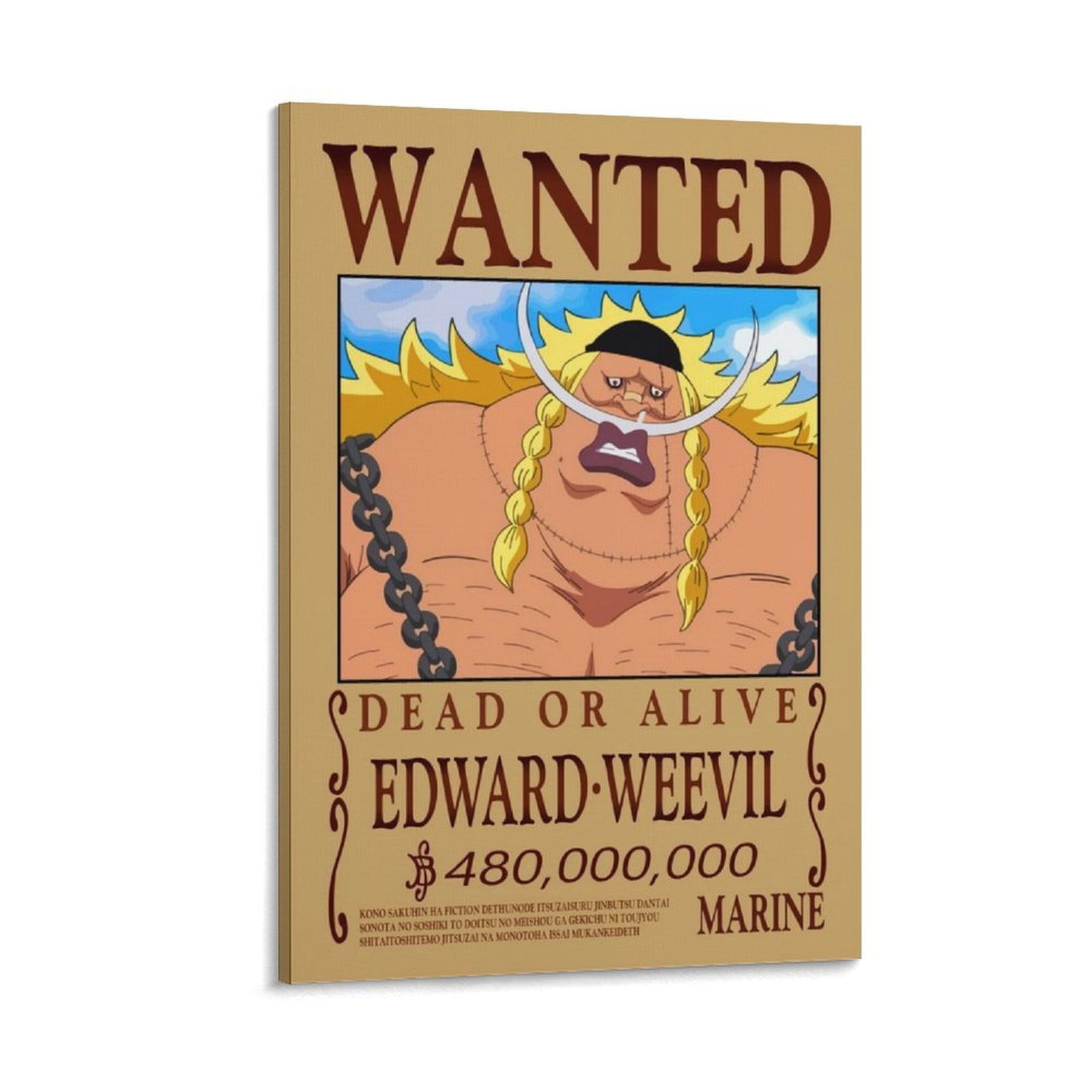 Anime Wanted Poster Edward Weevil Gifts Canvas Painting Poster Wall Art ...