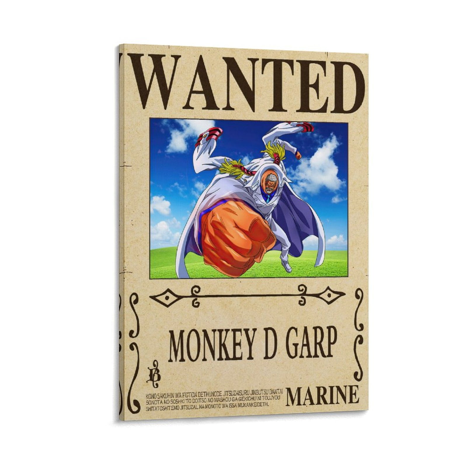 Anime Wanted Poster GARP Room Aesthetic Poster Print Art Wall Painting ...