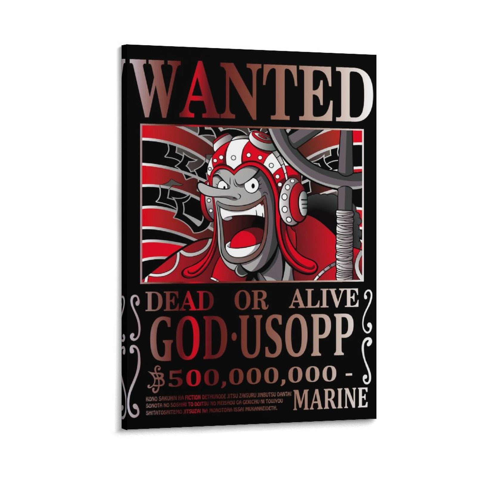 Anime Wanted Poster God Usopp Picture Print Canvas Poster Wall Paint ...