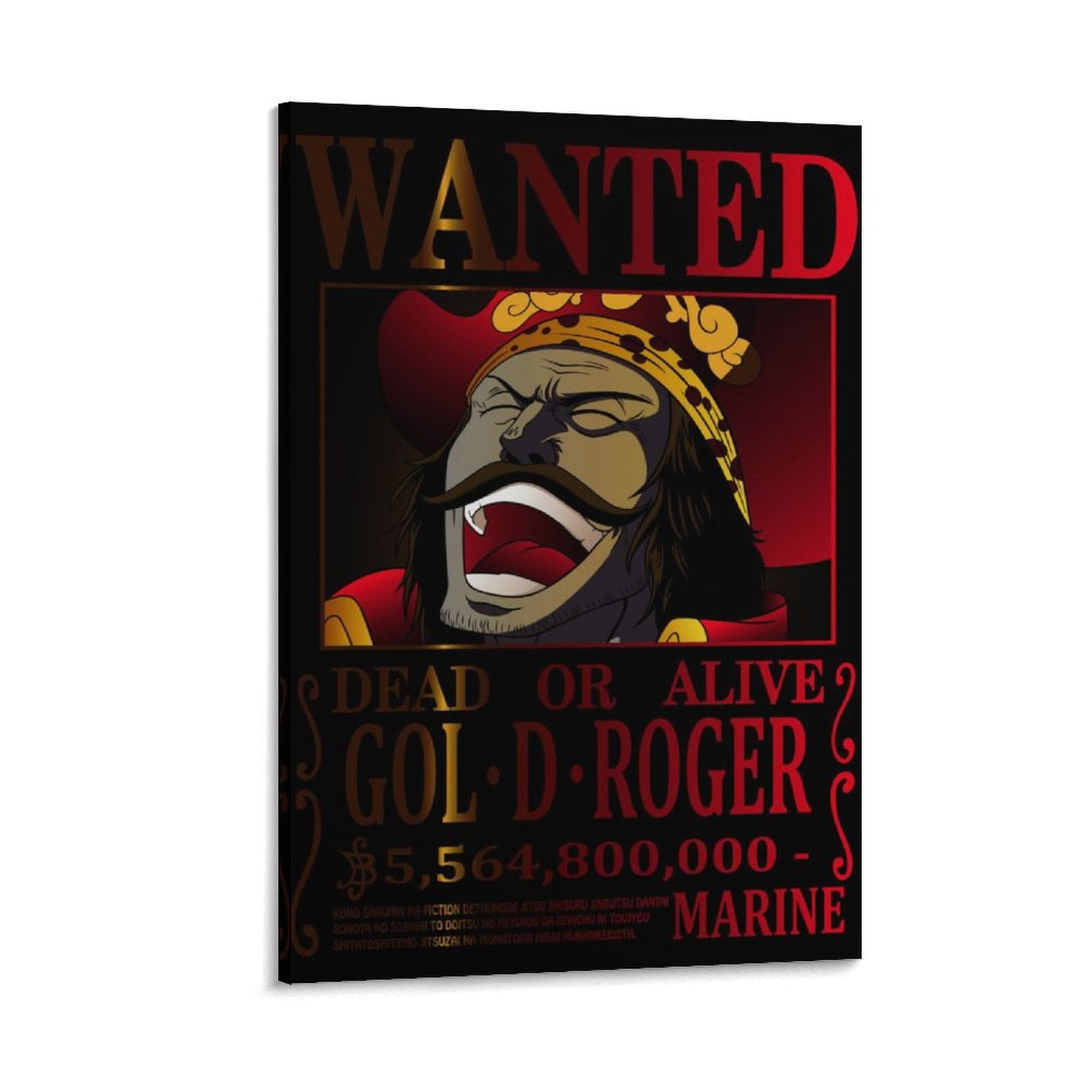 Anime Wanted Poster Gore D. Roger Room Aesthetic Poster Print Art Wall ...