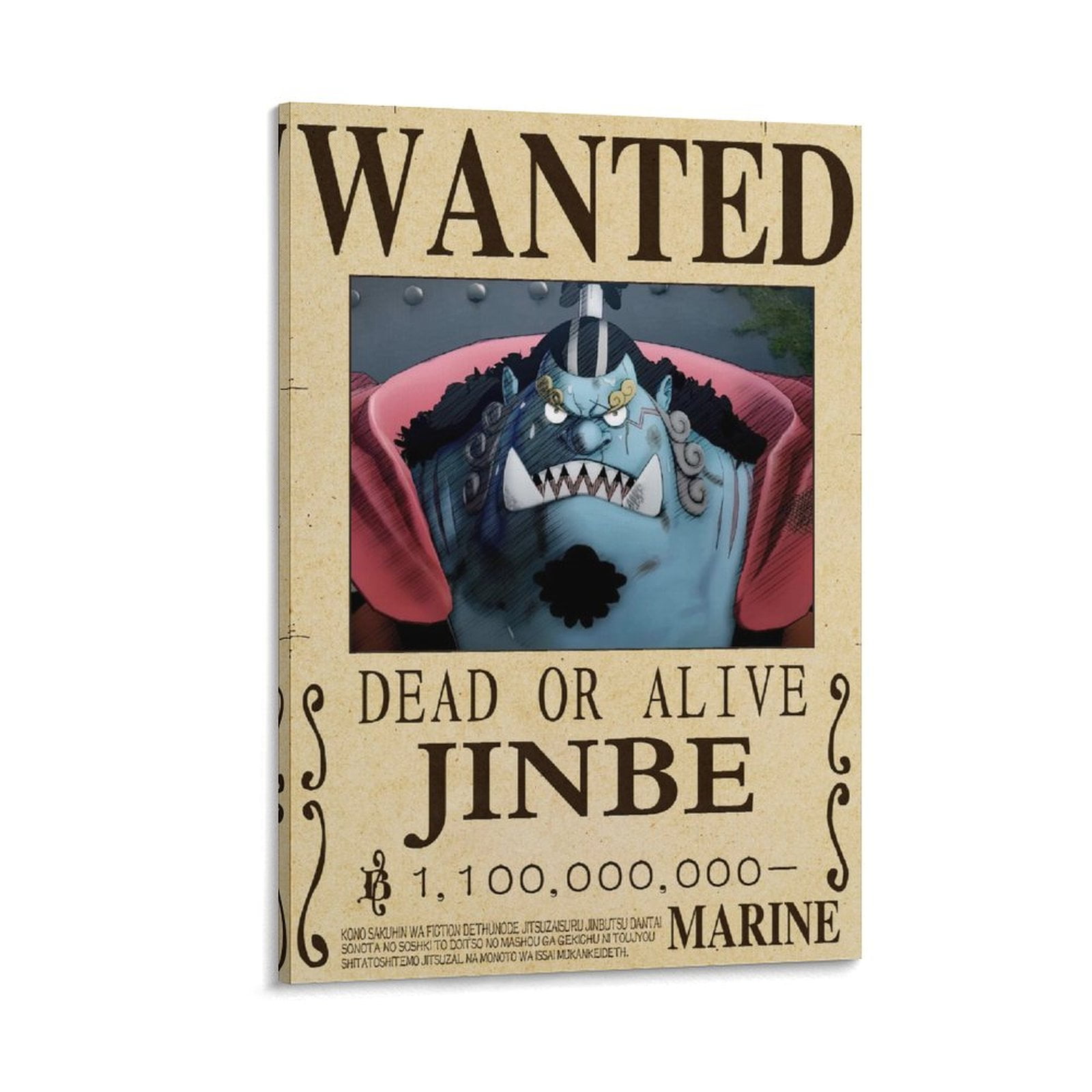 Anime Wanted Poster Jinbe Artworks Picture Print Poster Wall Art ...