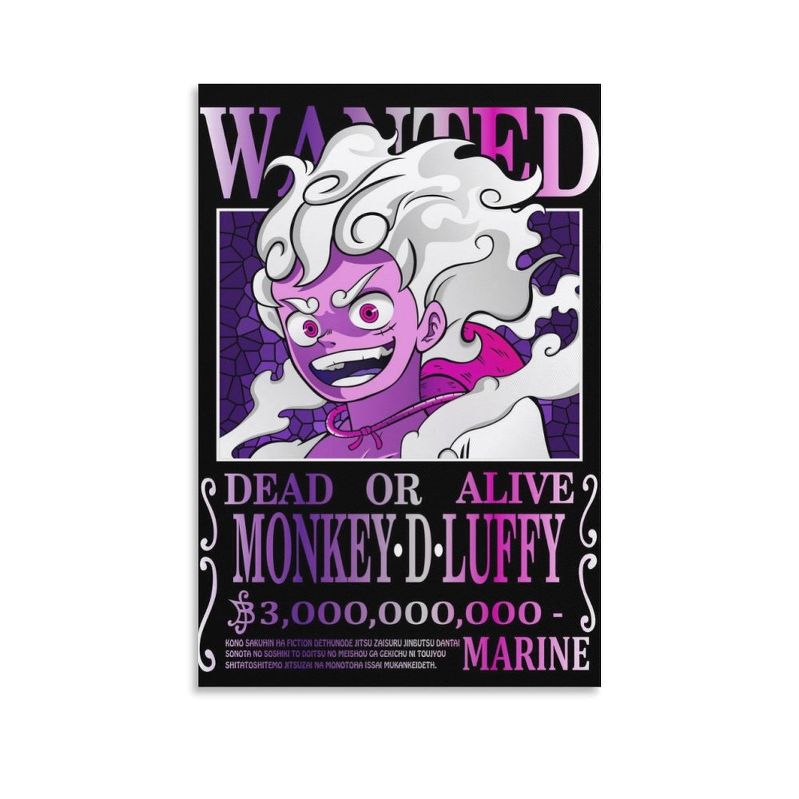 Anime Wanted Poster Luffy 2 Artworks Picture Print Poster Wall Art ...