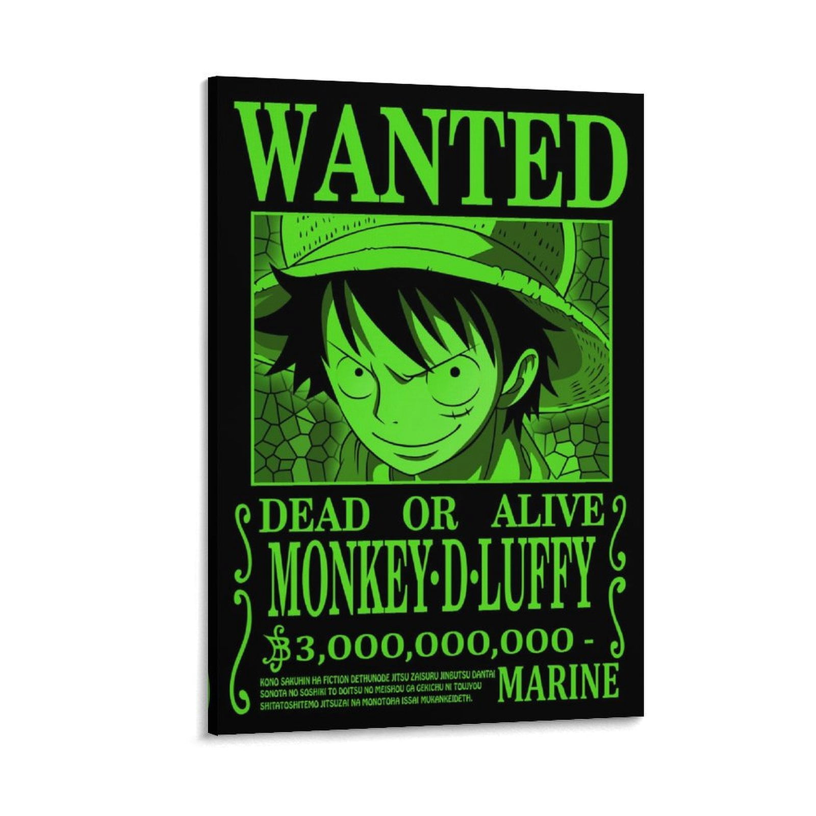 Anime Anime Wanted Poster Luffy 5 Home Decor Poster Wall Art Hanging ...