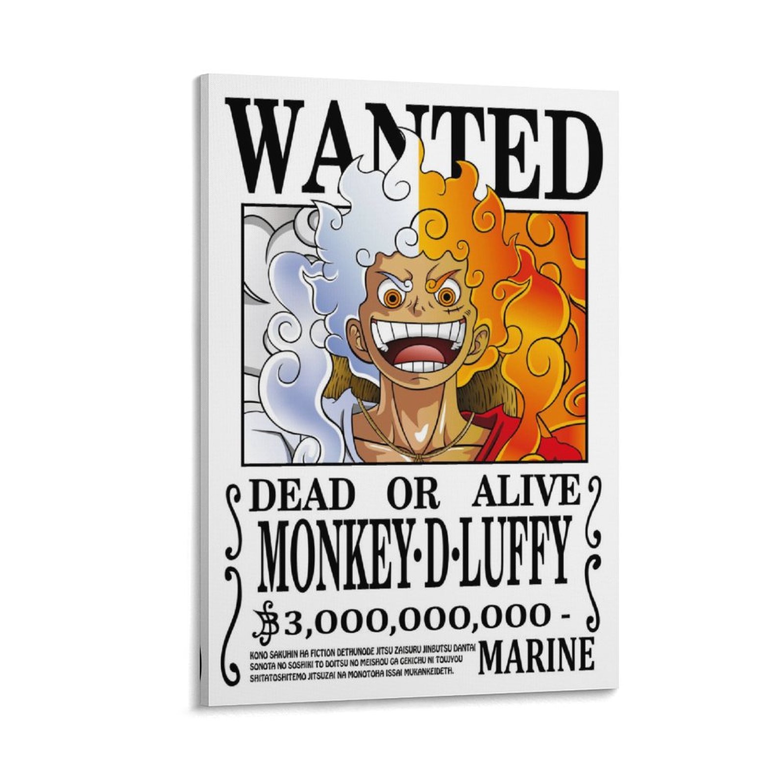 Anime Wanted Poster Luffy 6 Poster Decorative Painting Canvas Wall Art ...