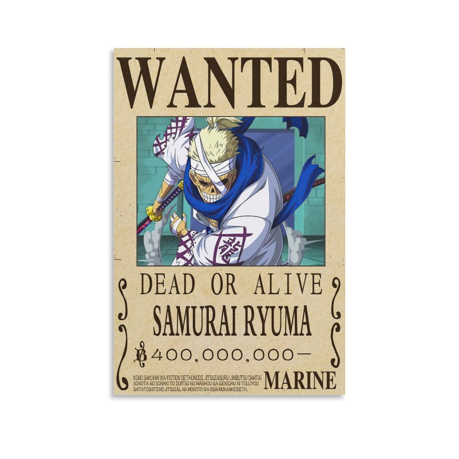 Anime Wanted Poster RYUMA Artworks Picture Print Poster Wall Art ...