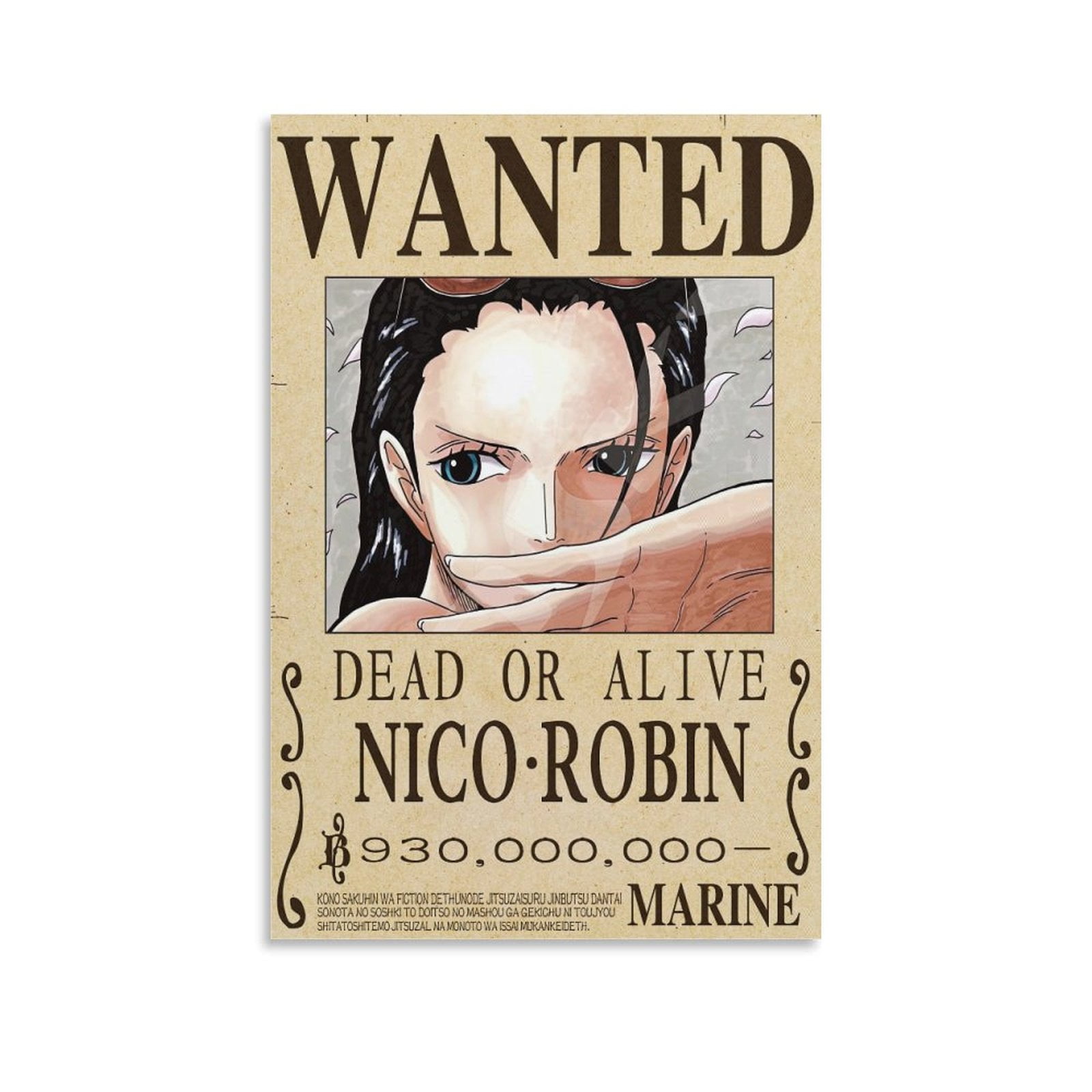 Anime Wanted Poster Robin Room Aesthetic Poster Print Art Wall Painting ...