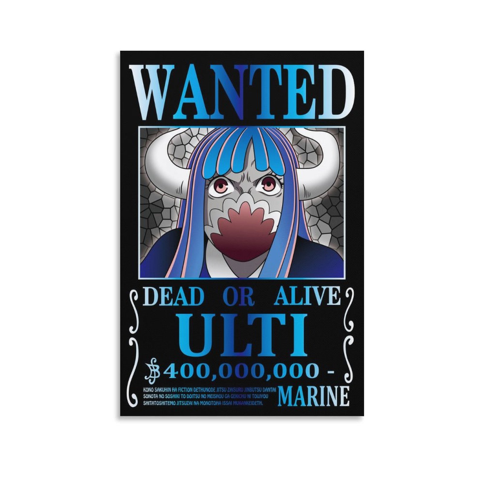 Anime Wanted Poster Ulti Artworks Picture Print Poster Wall Art ...