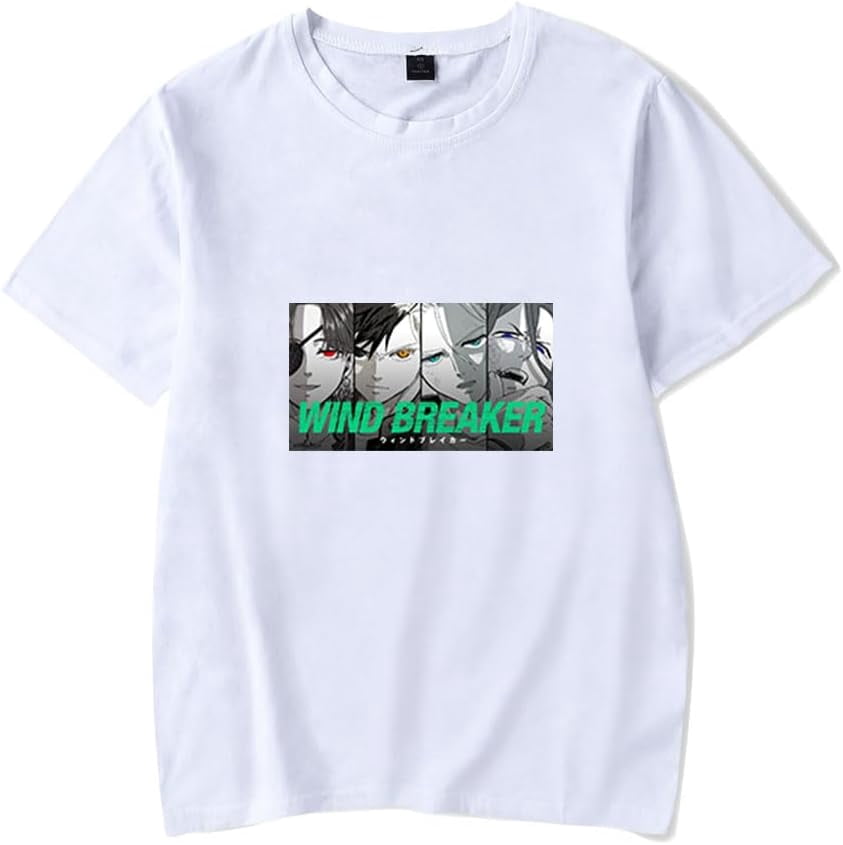 Anime Wind breaker Fashion Short Sleeve Anime T Shirt Summer Round Neck ...