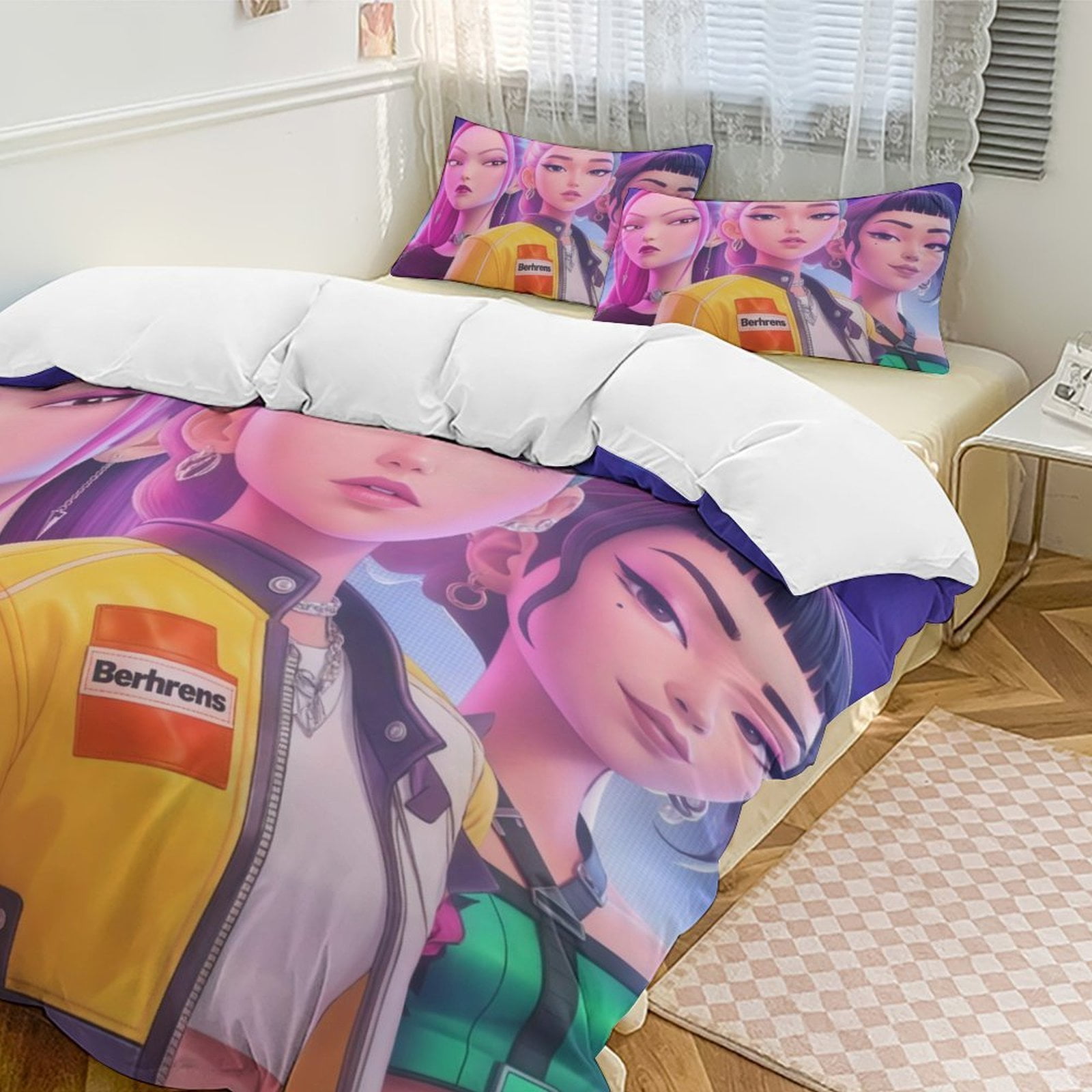 Anime Witch Hunter three-piece bedding set, including one duvet cover ...