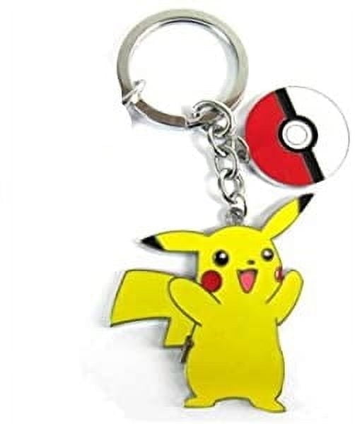 Anime World Pikachu Pokeball metal Charm Keychain Keyring - Walmart.com