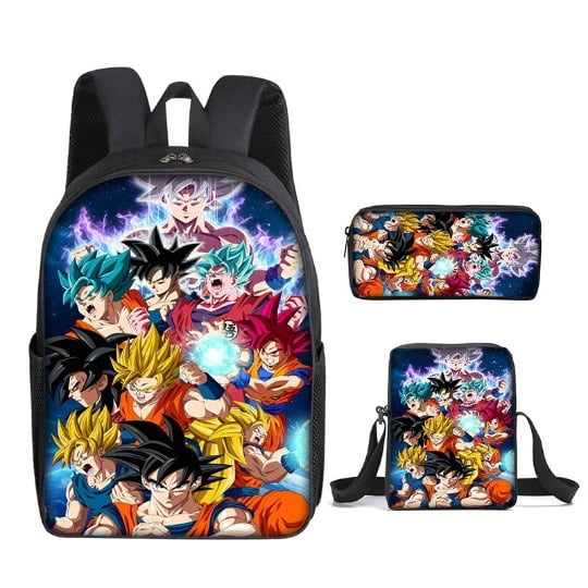 Anime Wukong Dragon Ball Backpack Goku Set 3D Print Casual Student ...