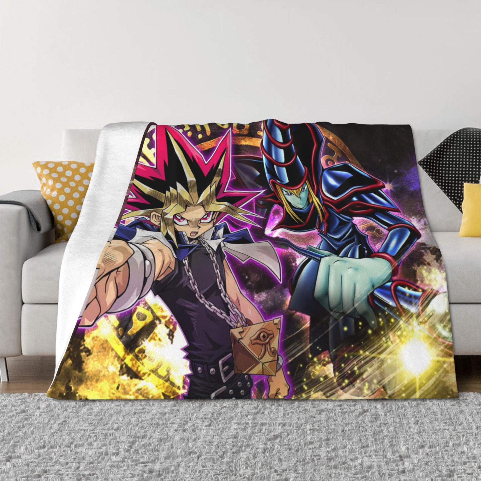 Anime Yu-Gi-Oh Flannel Blanket Cozy Ultra-Soft Micro Throw Blanket For ...