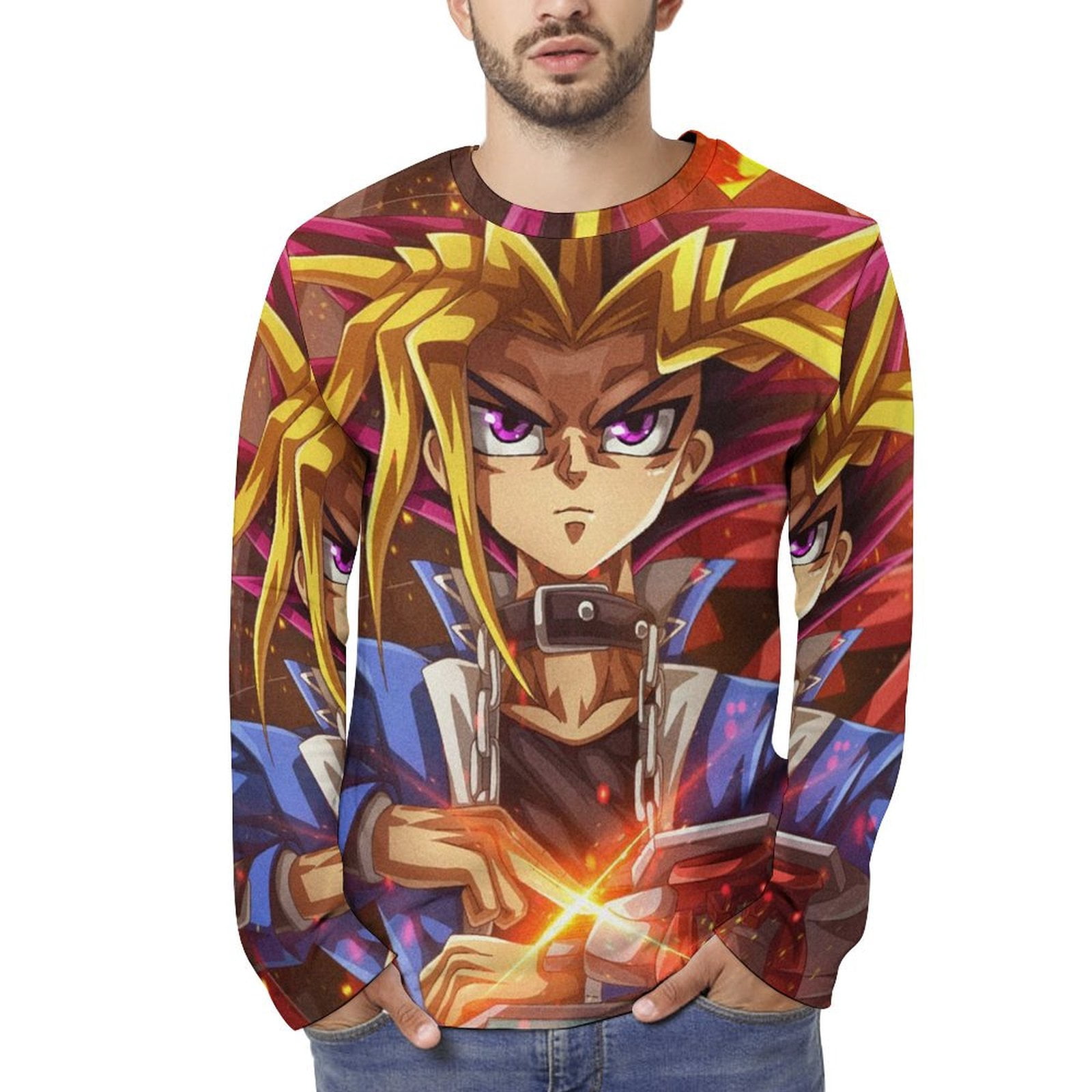 Anime Yu-Gi-Oh Men's Long Sleeve T Shirt 3D Printed Fashion Tee Shirts ...
