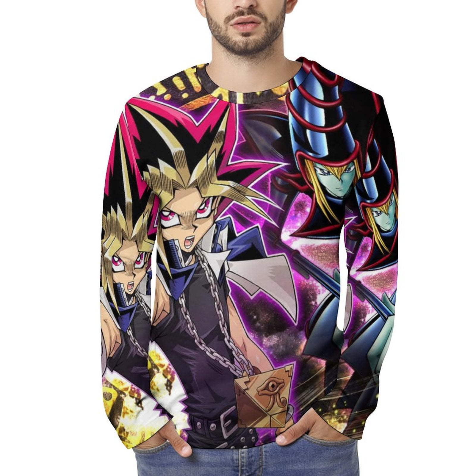 Anime Yu-Gi-Oh Men's Long Sleeve T Shirt 3D Printed Fashion Tee Shirts ...