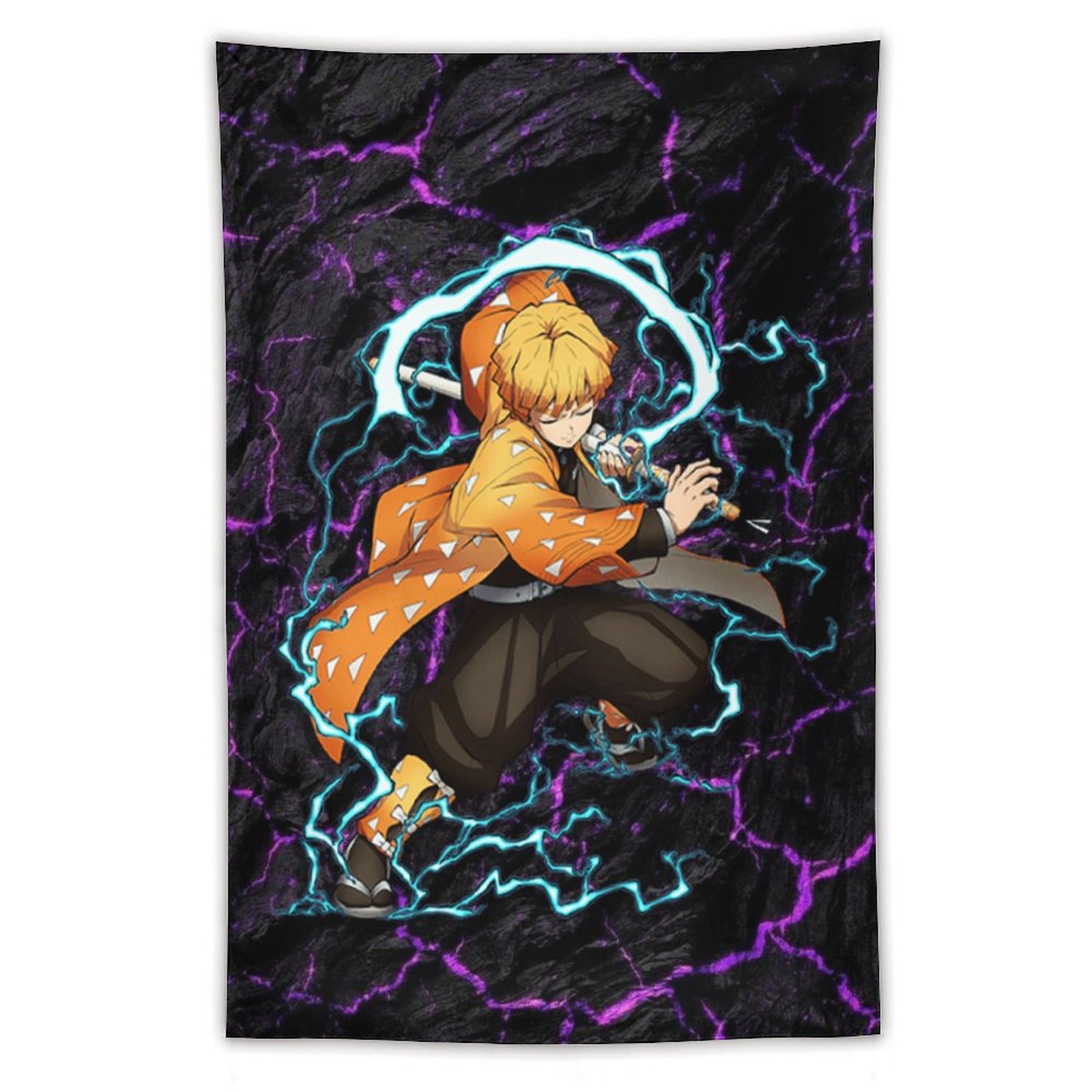 Anime Zenitsu Demon Slayer Tapestry,Wall Art Hanging Decor ...