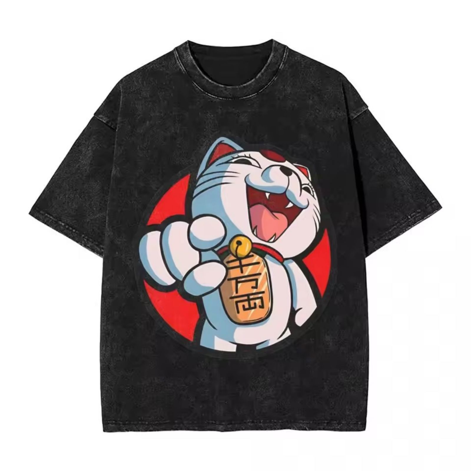 Anime dandada T-shirt Washed cotton vintage T-shirt Passionate battle ...