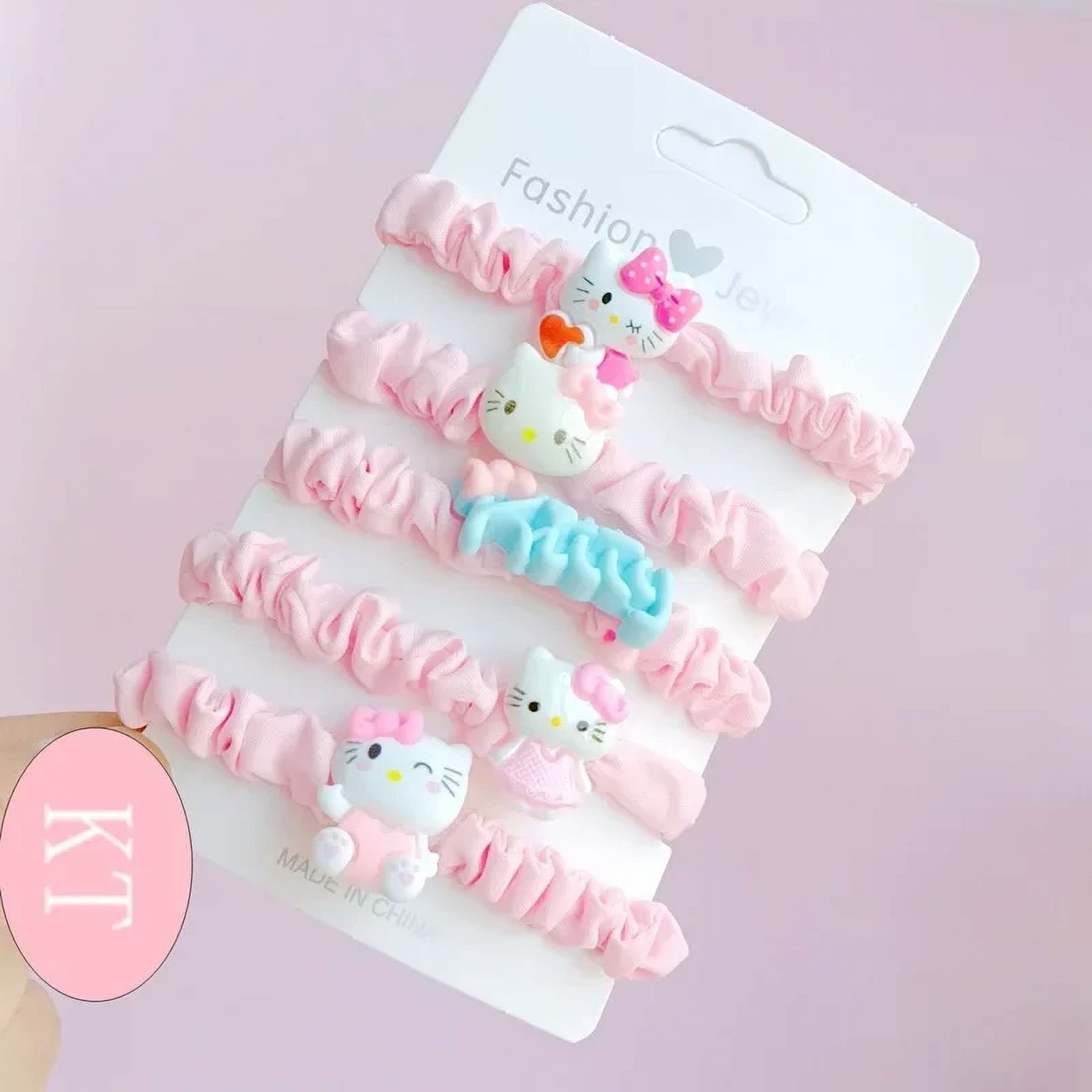 Anime kawaii Sanrio Hair Ties Girl Ornaments Hello Kitty My Melody ...