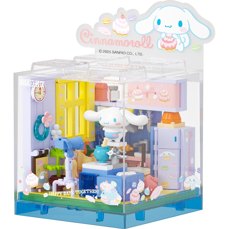 Anime kawaii cartoon assembled building block box Kitty Cinnamoroll ...
