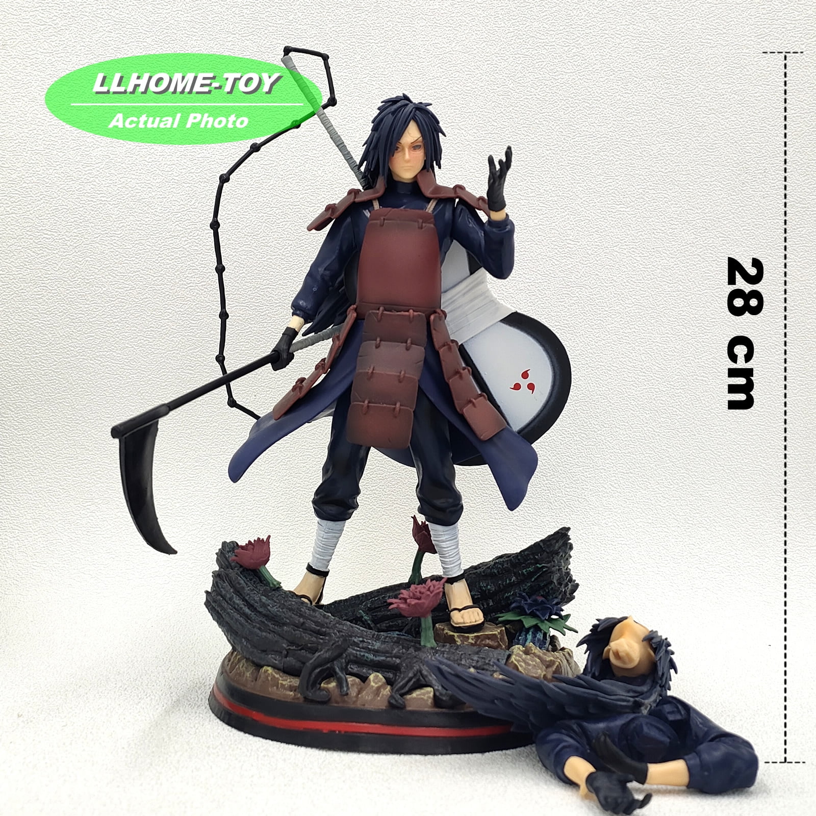 Anime ninja Shippuden Uchiha Madara circular fan Battle Figure Statue ...