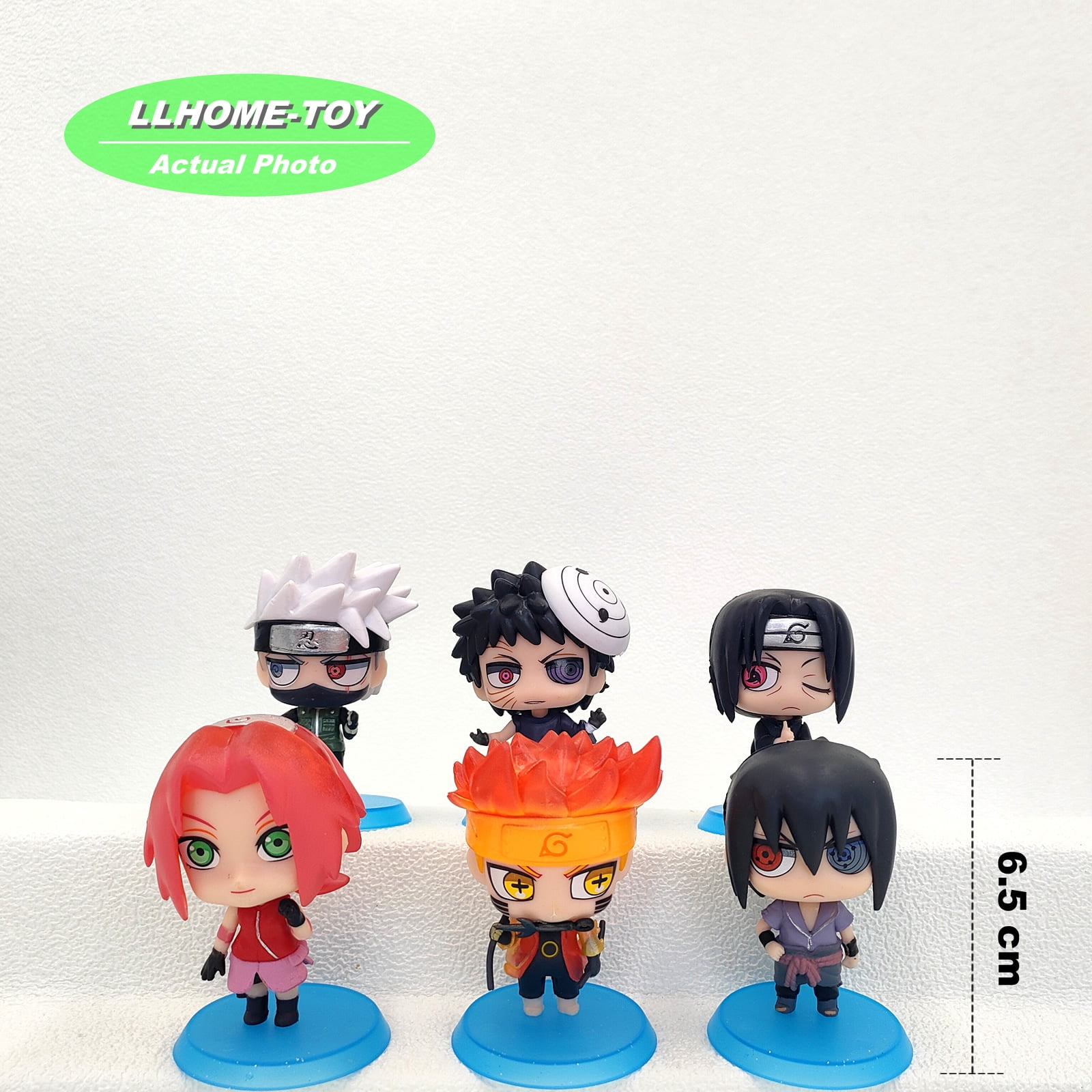 Anime ninja Shippuden Uchiha Obito Itachi Sasuke 6pcs cute PVC Figure ...