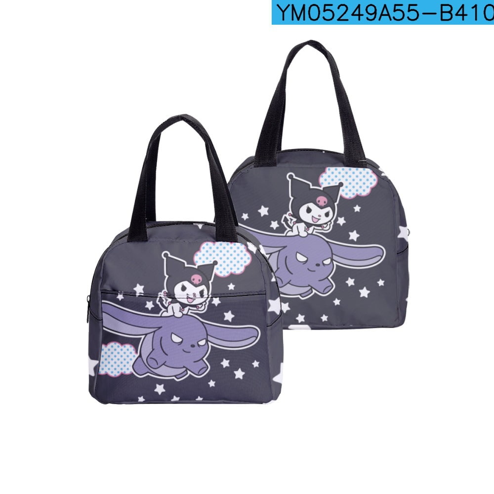 Anime peripheral kuromi kuromi print elements lunch bag elementary ...