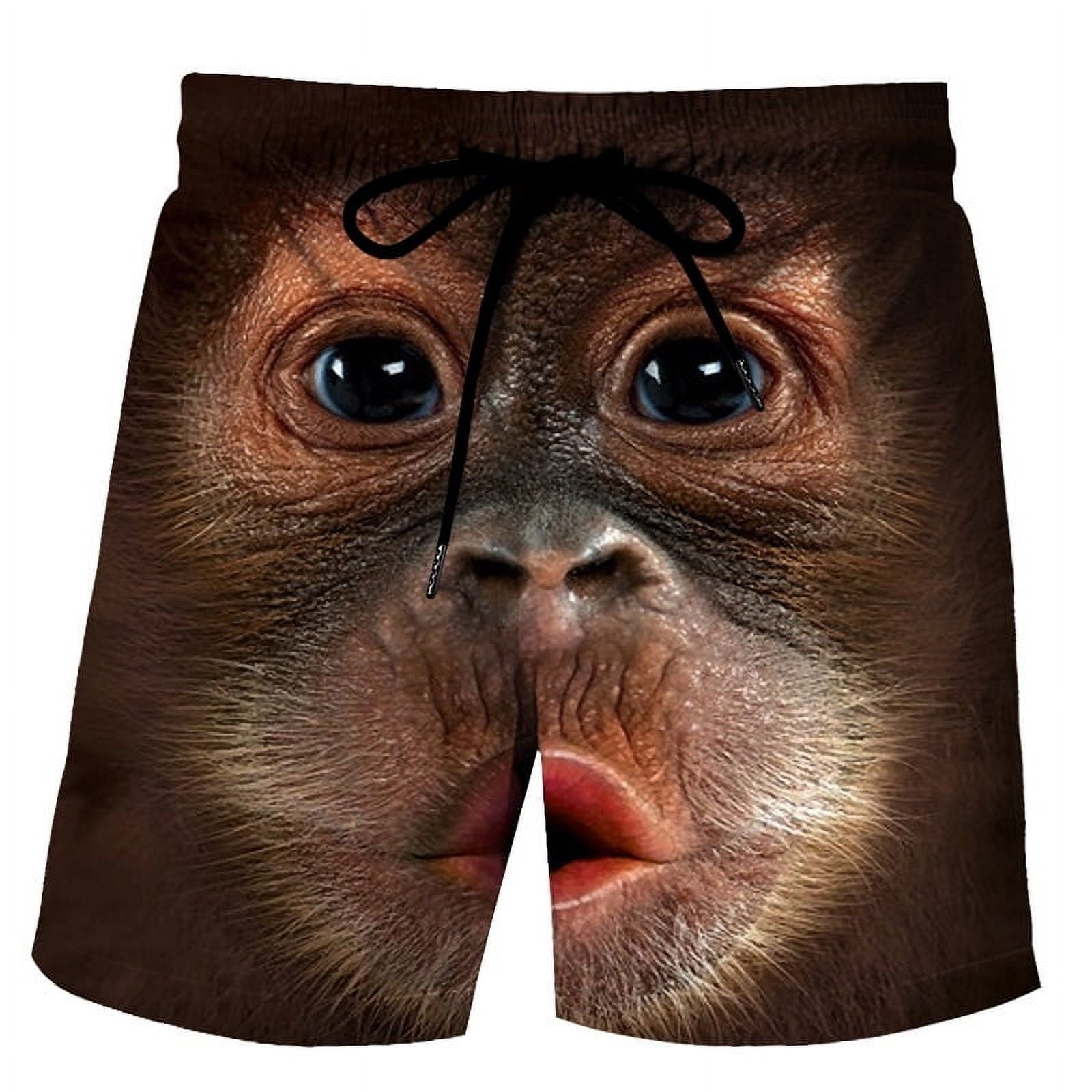 Animel Spider Monkey 3D Printed Beach Shorts Men Kids Casuasl ...