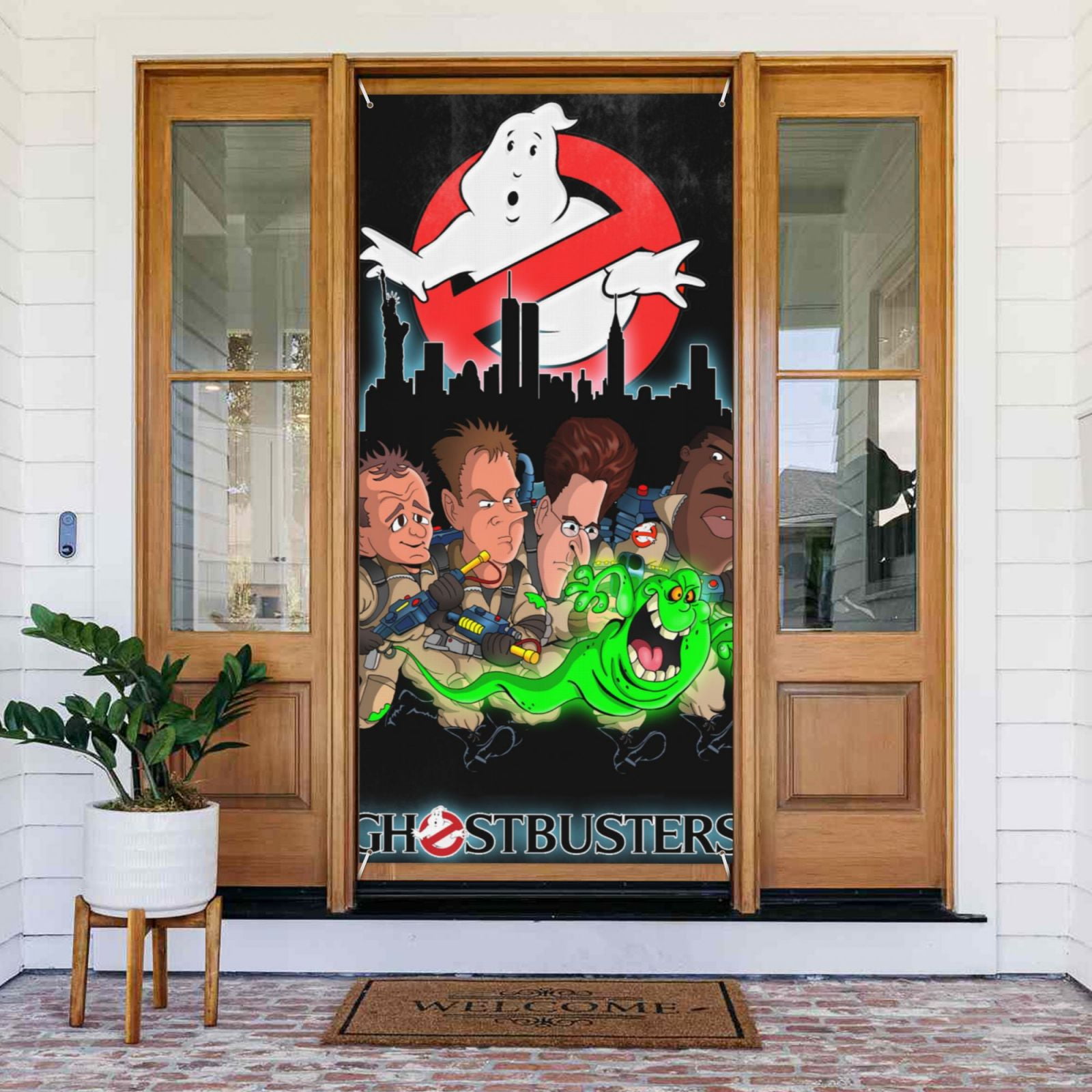 Animeted Ghostbusters Door Cover Decorated Banner Tapestry Home ...