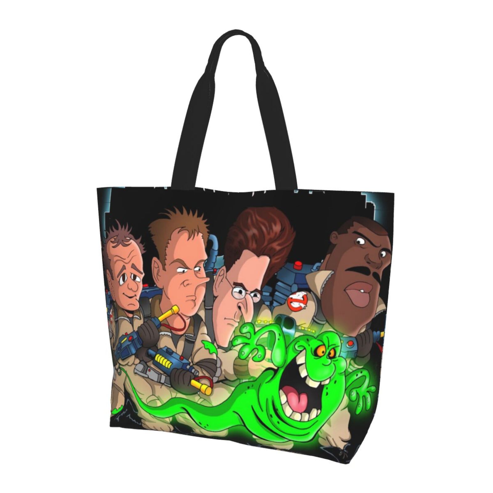 Animeted Ghostbusters Tote Bags Reusable Women Shoulder Bag Grocery Bag ...