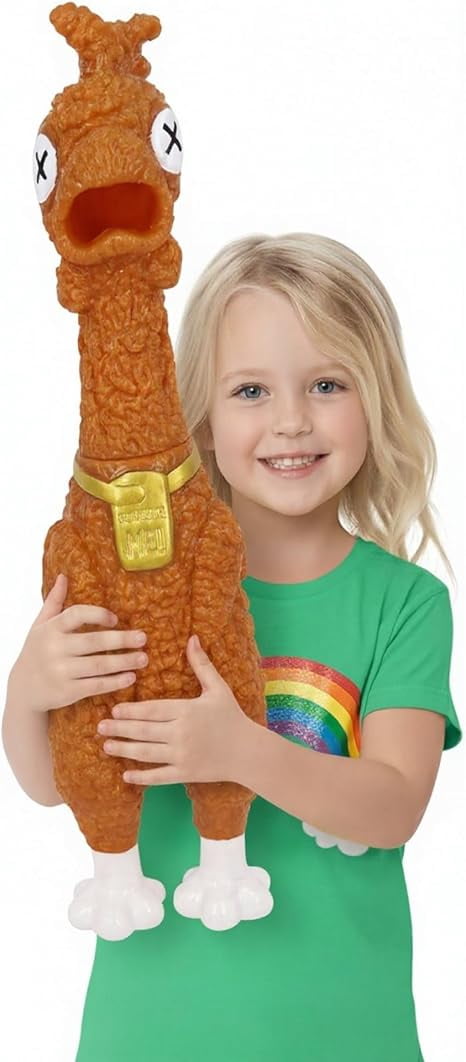 Animolds Hug Me Giant Rubber Chicken - Huge Stress Relief Screaming ...