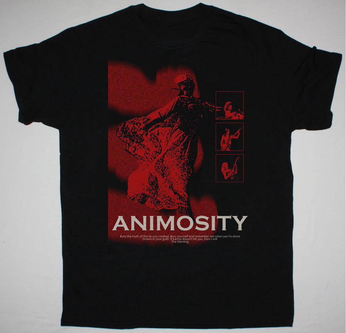 Animosity The Warning Band Black T-Shirt Cotton Unisex S-4XL - Walmart.com