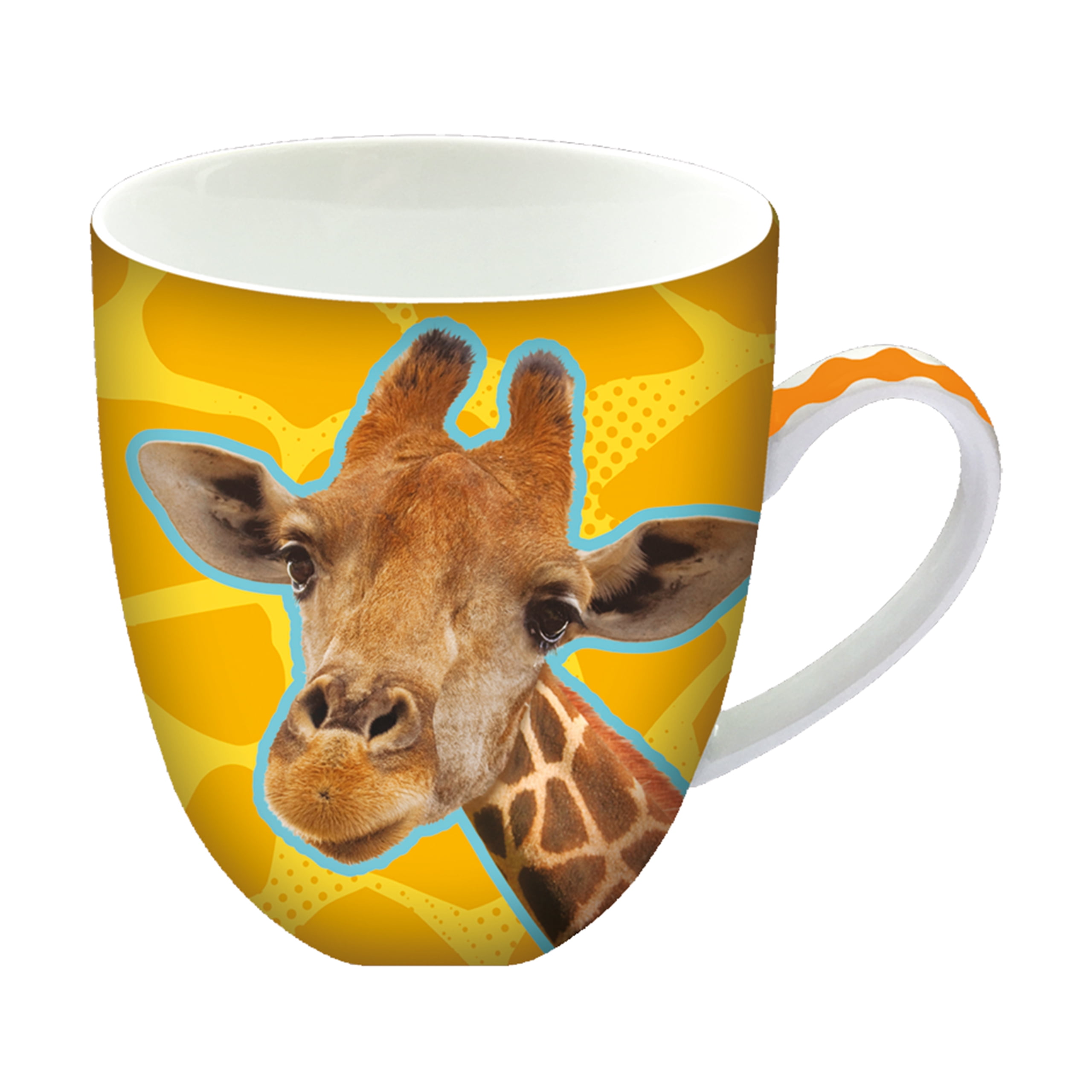 Animug Giraffe Coffee Mug from Deluxebase. 15 Fl Oz Animal Print ...