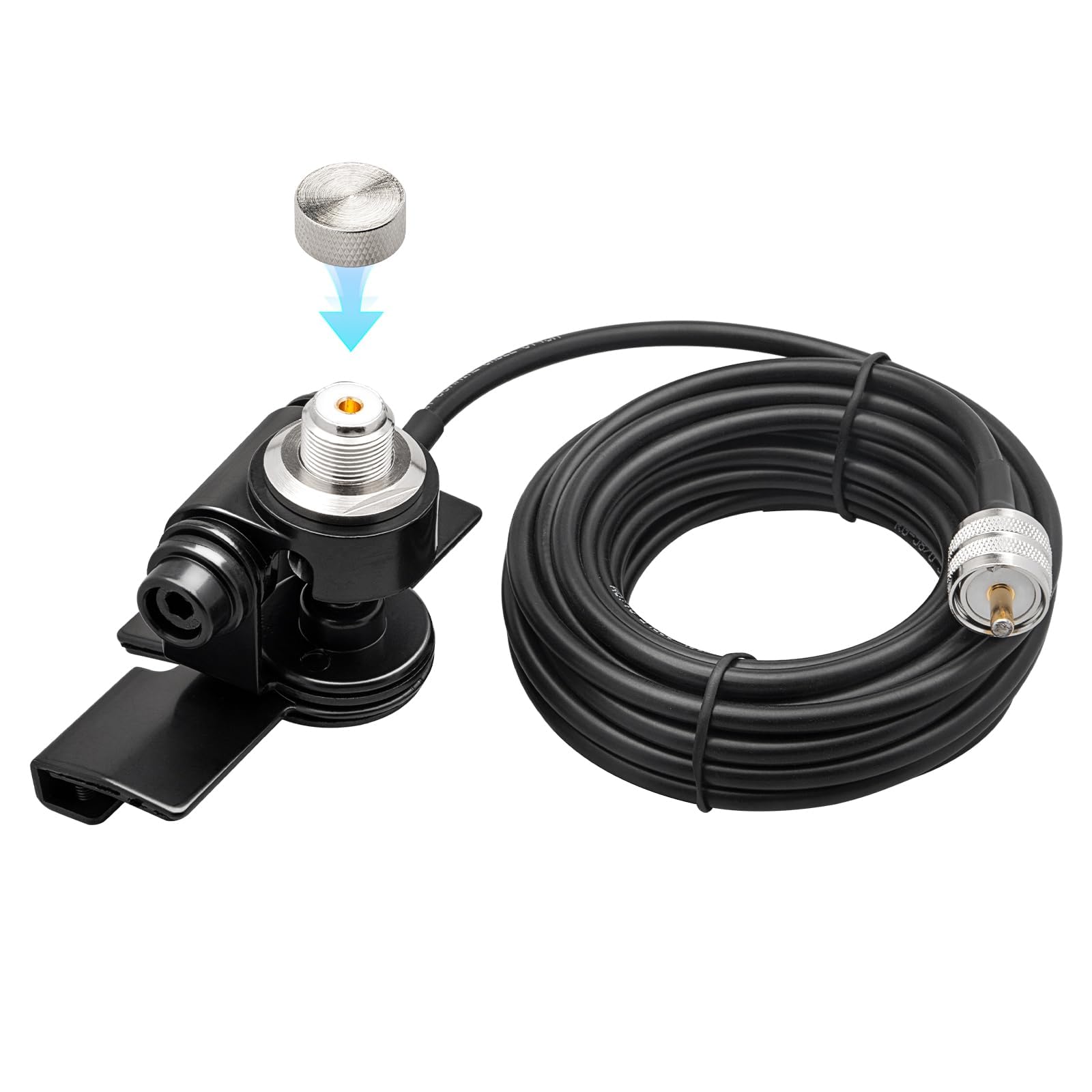 Anina Car Antenna Lip Mount Bracket Fix Bracket Mounting UHF PL259 Male ...