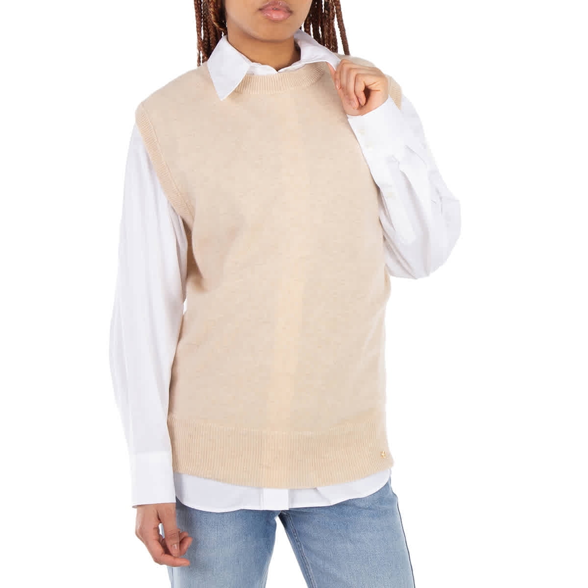 Anine Bing Ladies Ivory Ronan Knit Vest, Size Medium - Walmart.com