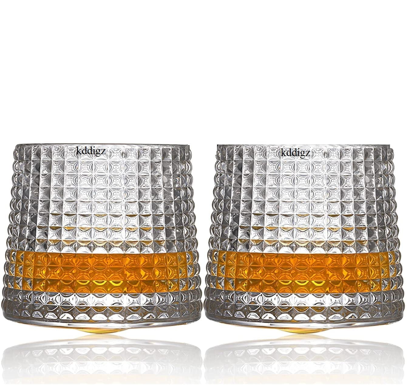 Anirdesh Rotatable Crystal Cut Barware Drinking Glasses for Whisky ...