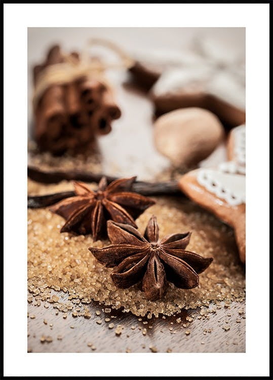 Anis & Cinnamon Poster Wall Art, Modern Wall Decor For Living Room ...