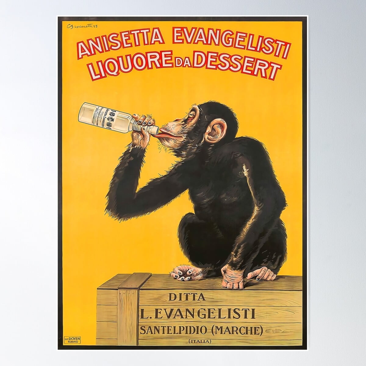 Anisetta Evangelista By Carlo Biscaretti Di Ruffia (1879-1959) Poster ...