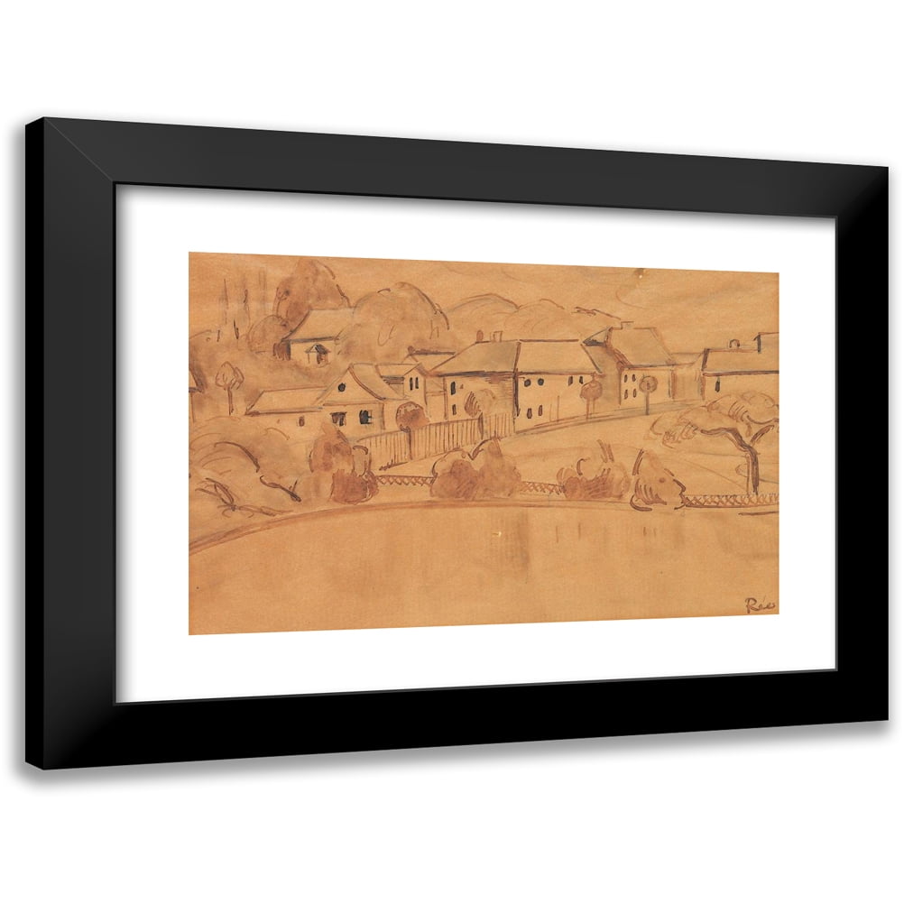Anita Rée 18x13 Black Modern Framed Museum Art Print Titled - Houses Am ...