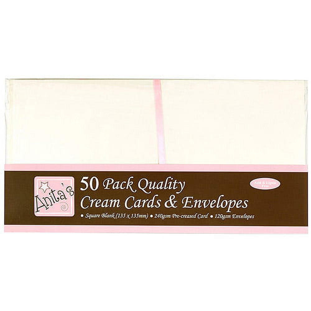 Anita's Square Cards/Envelopes, 5" x 5", 50pk - Walmart.com