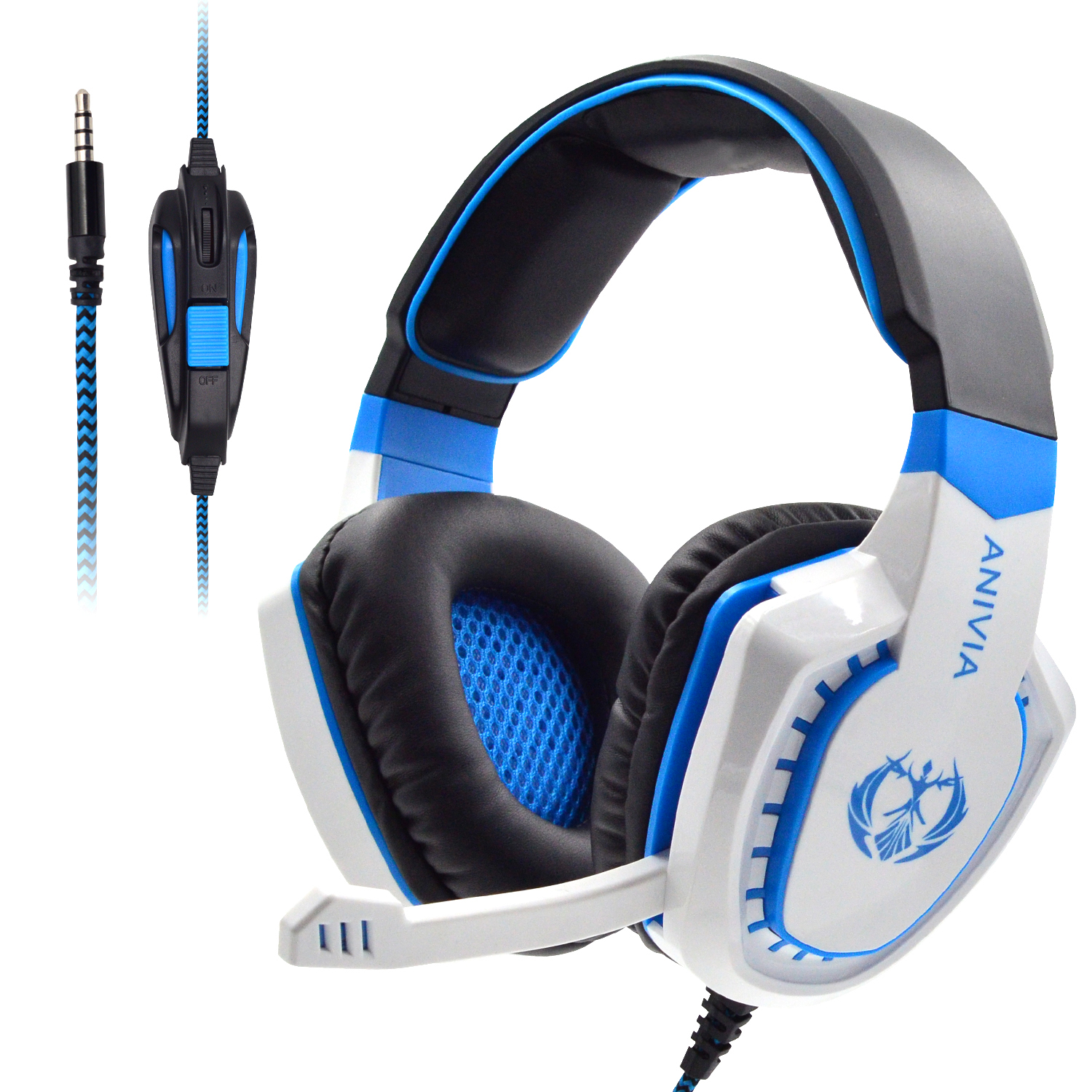 Anivia Gaming Headset Bass Surround Sound Stereo Headset with Flexible Microphone Volume Control ...