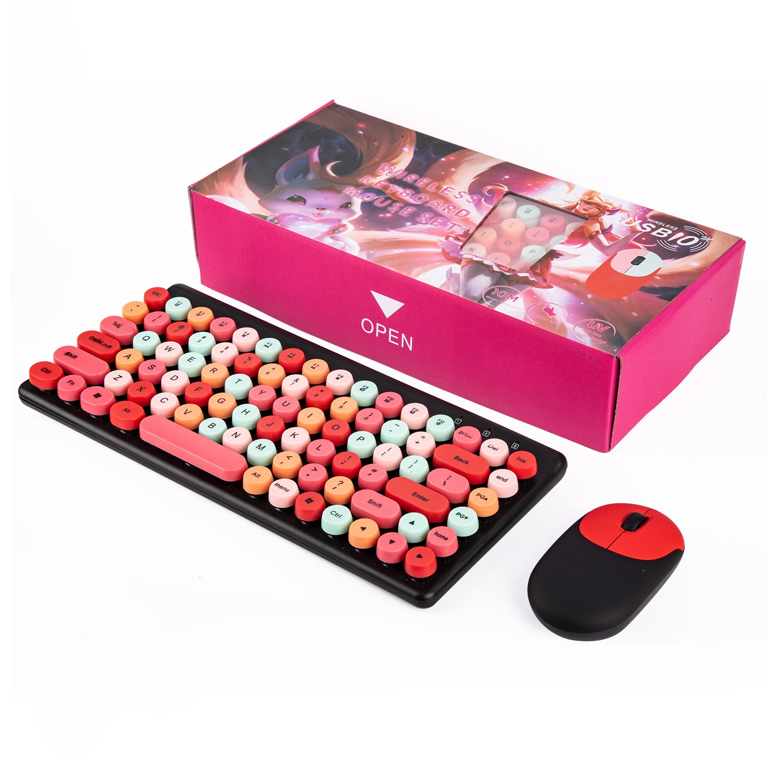 Anivia Keyboard and Mouse Combo,86 Keys USB Keyboard for Computer PC ...